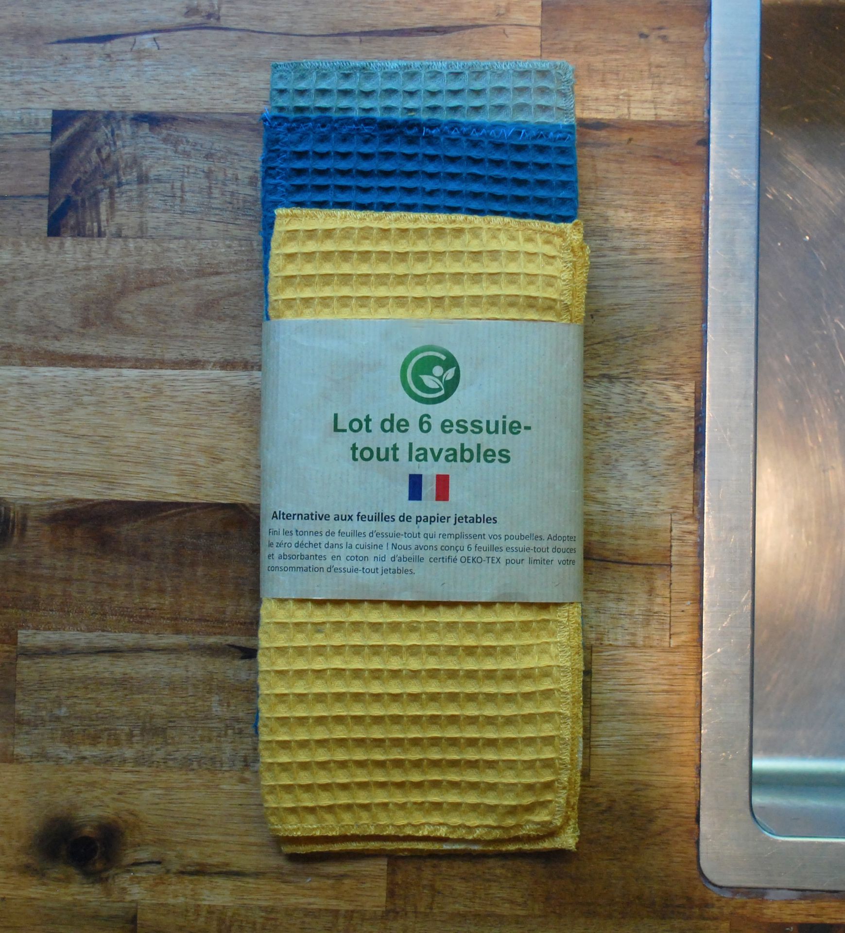 Lot de 6 lavettes en coton • Boutique Handicap International